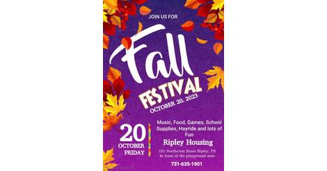 REMINDER: Fall Festival - 10/20 (10/16/2023) - News Archives - Ripley ...